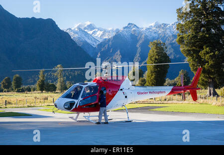 Helicopters on the pad at Fox village airlifting walkers onto Fox ...