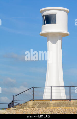 White lighthouse in Littlehampton, West Sussex, England, UK Stock Photo ...