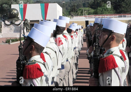 Soldiers participate in a parade commemorating the victory of Dien Bien ...