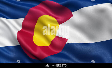Flag of Colorado. Banner and patriotic symbol. Official colors. Flat ...