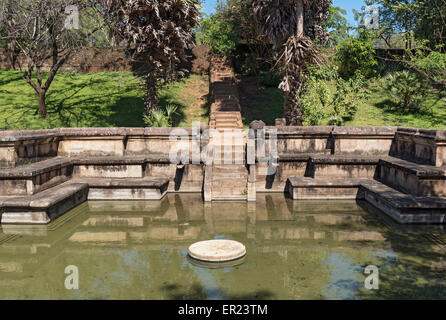 The royal bathing pool Kumara Pokuna at the ancient Kingdom of ...