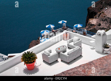 bird view of Santorini Stock Photo - Alamy