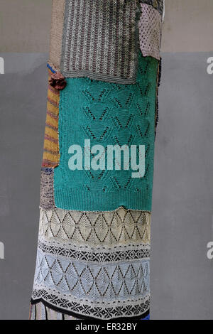 urban knitting is a type of street art also known as yarn bombing ...