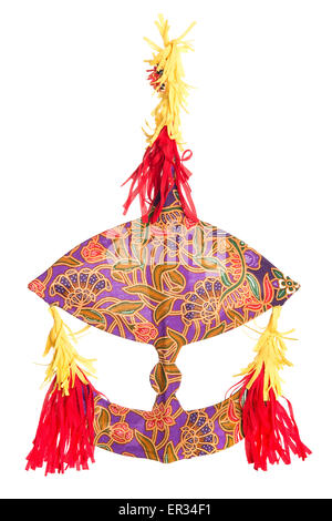 Malaysian traditional Wau or Moon kite hanging as decoration Stock ...