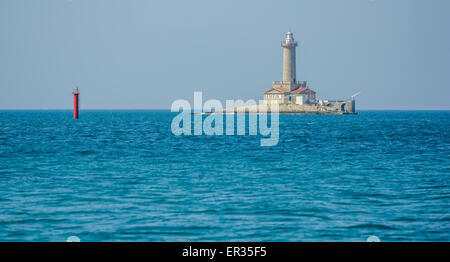 Porer Lighthouse - Croatia, Istria, Kamenjak. Porer lighthouse was ...