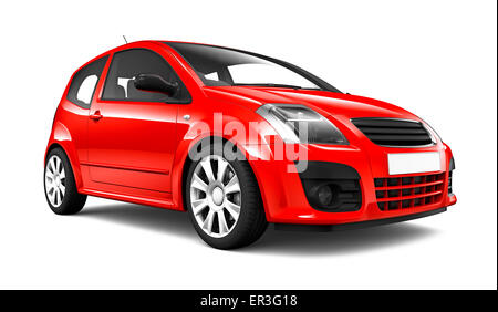 Compact red car Stock Photo - Alamy