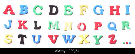 colorful foam rubber letters alphabet complete set Stock Photo - Alamy