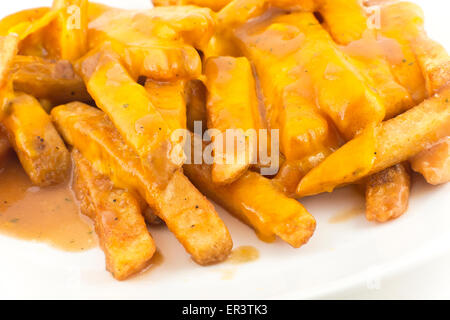 Hearty gravy and cheddar cheese disco fries Stock Photo - Alamy