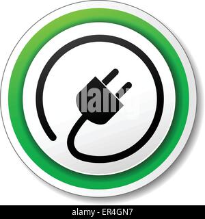 Electric plug vector icon isolated on white background Stock Vector ...
