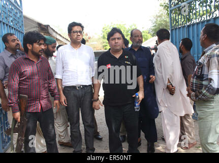 Pakistan. 27th May, 2015. CEO of Axact, Shoaib Sheikh is being ...