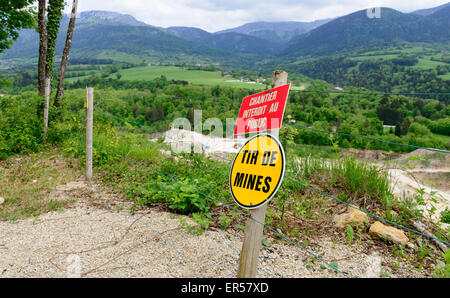 french signs Danger explosives Stock Photo - Alamy