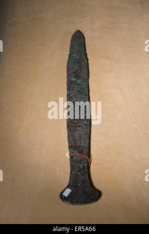 Ancient knife dagger artifact weapon in the Dubai Museum, Dubai, United ...