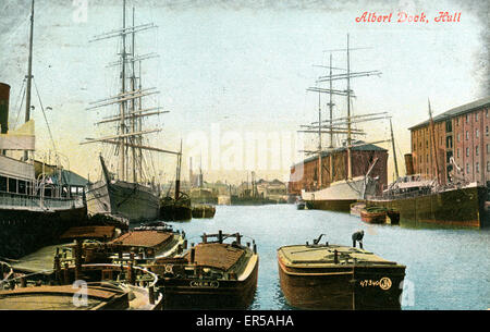 Albert Dock, Hull, Yorkshire, England once the of the home fishing ...