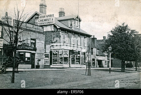 Burnham on Crouch High Street with clock tower Stock Photo: 19109953 ...