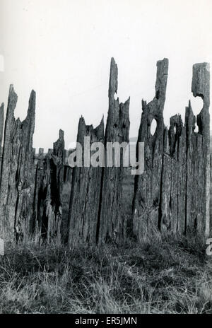 Wooden Snow Fence, Dent, Cumbria Stock Photo - Alamy