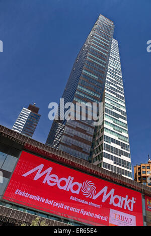 Trump Towers, Sisli, Istanbul, Turkey with retail center totem in ...