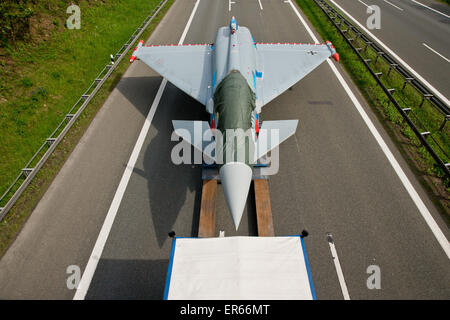 Plech, Germany. 28th May, 2015. A damaged Eurofighter fighter jet is ...
