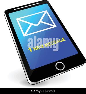 New message icon. Smartphone, mobile, laptop. New nessage in flat style ...