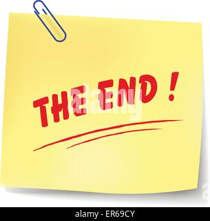 end handwriting text design vector illustration Stock Vector Image ...