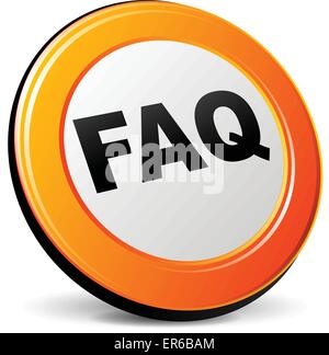FAQ icon logo sign vector outline in black and white color Stock Vector ...