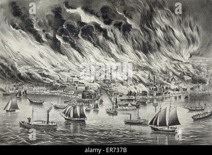 The Great Chicago Fire, 1871 Stock Photo - Alamy