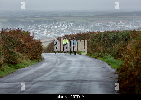 Cyclists in Cornwall, Fall - Autumn England Stock Photo - Alamy