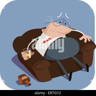 depressed businessman in despair sitting on stairs dismissed business ...