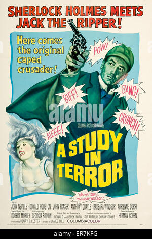 A STUDY IN TERROR -1965 POSTER Stock Photo - Alamy