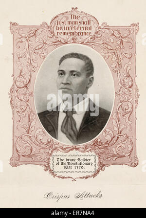 Memorial portrait of Crispus Attucks. "The brave soldier of the ...
