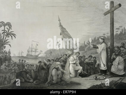 Christopher Columbus Landing in New World, 1492 Stock Photo - Alamy