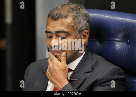 Former Brazilian soccer star Romario joins the Olympic torch relay in ...