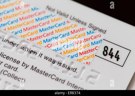 MasterCard credit card security code - USA Stock Photo - Alamy