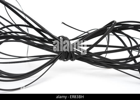 Optical fiber cable on the black background Stock Photo - Alamy