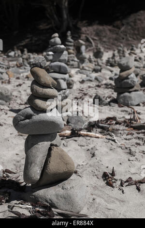 Stack of pebbles on the beach Stock Photo - Alamy