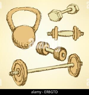 Scale illustration, realistic and silhouette, in black on white ...