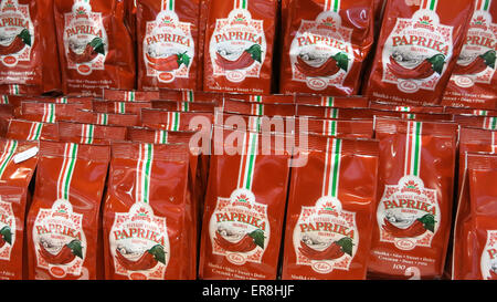 Hungarian paprika spice at the Great Market Hall in Budapest Stock ...