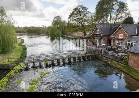 Mayfly Pub Fullerton Hampshire UK Stock Photo - Alamy