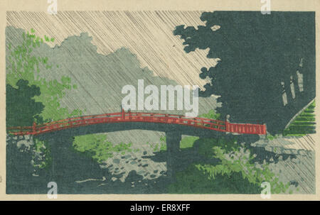 Rain over sacred bridge (shinkyo Stock Photo - Alamy