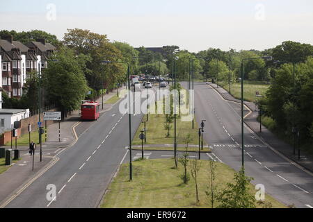 High level view of the Walthamstow Central gyratory system in North ...