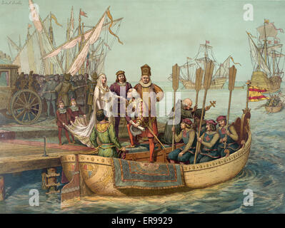First Voyage of Christopher Columbus, 1492 Stock Photo - Alamy