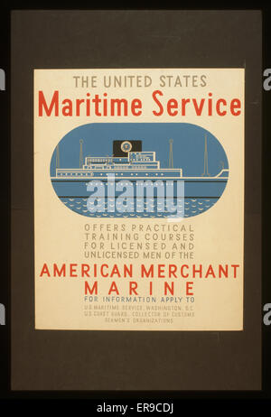 The United States Maritime Service offers practical training Stock ...