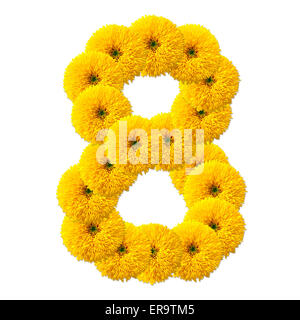 decimal cipher of flowers isolated on white background Stock Photo - Alamy