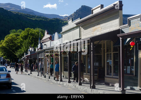 Shops in Buckingham Street, Arrowtown, Central Otago, South Island, New ...