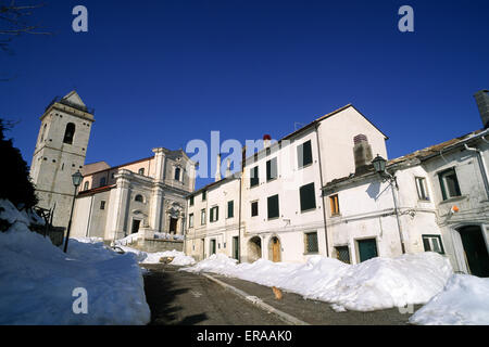 Molise Capracotta Snow Stock Photo - Alamy