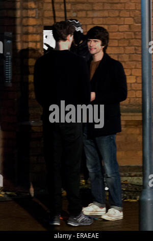 Ben Whishaw and Edward Holcroft spotted filming night scenes for ...