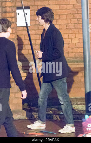 Ben Whishaw and Edward Holcroft spotted filming night scenes for ...