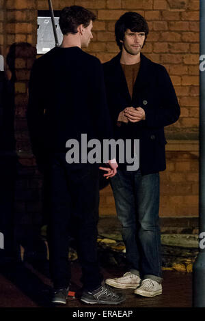 Ben Whishaw and Edward Holcroft spotted filming night scenes for ...