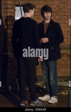 Ben Whishaw and Edward Holcroft spotted filming night scenes for ...