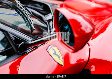 Door mirror on a Ferrari LaFerrari (F150) hybrid supercar Stock Photo ...