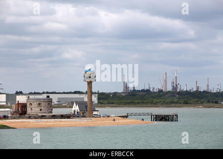 Calshot coastguard tower, Calshot Castle and Calshot Activity Centre on ...